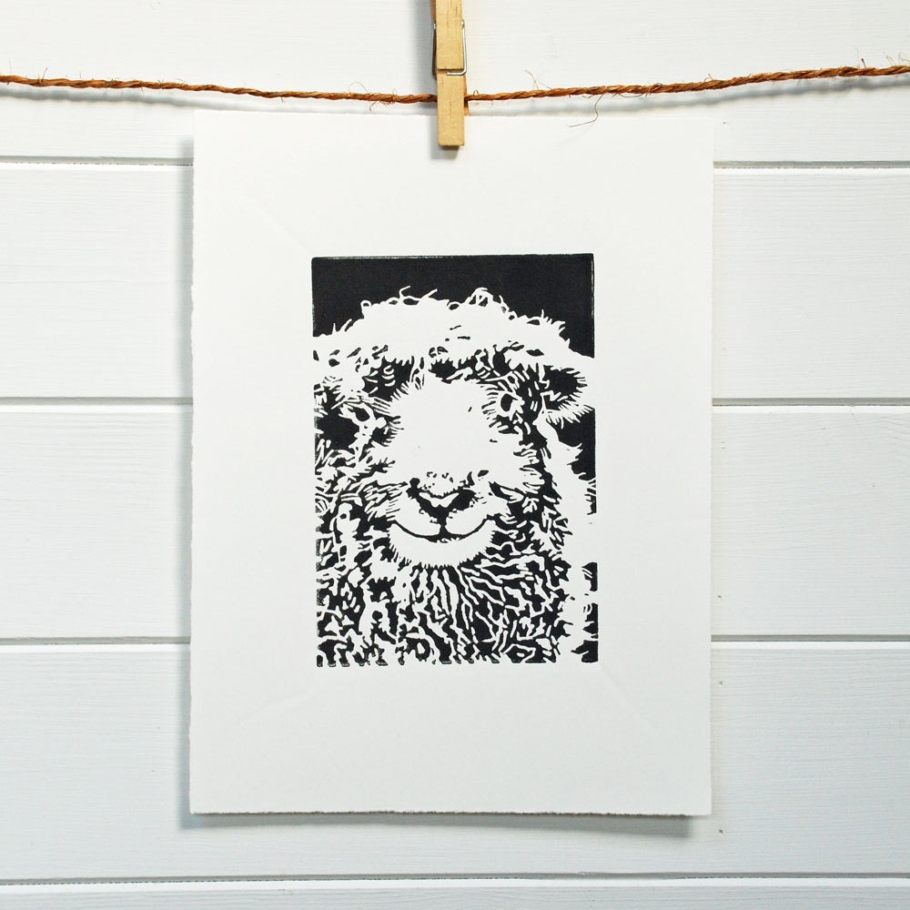 Sheep Art Print Dartmoor Sheep Linocut Original Hand-pulled - Etsy UK