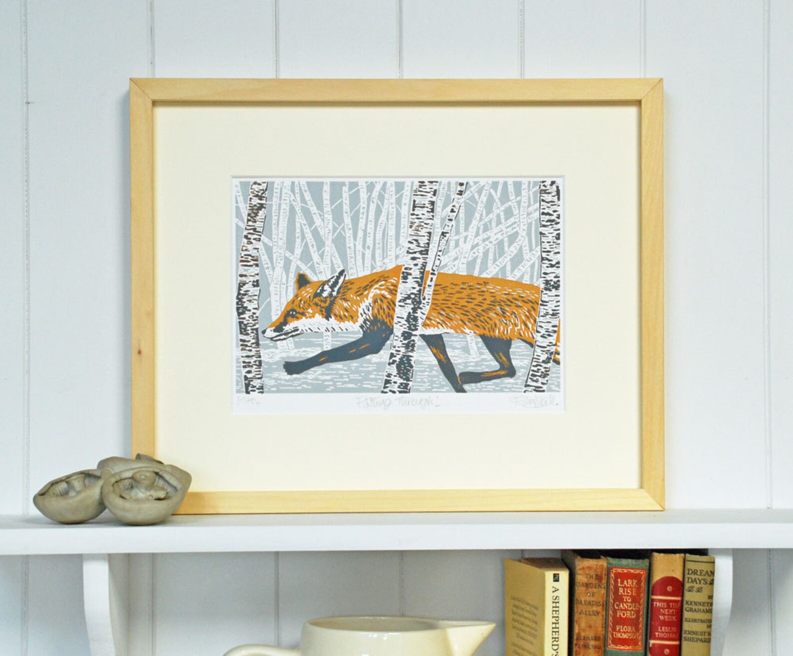 Fox Linocut Print Art Print Limited Edition Hand Cut Linocut Print. - Etsy