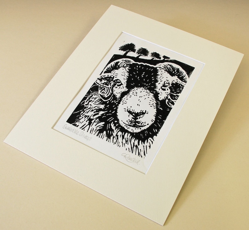 Swaledale Sheep Linocut Original Hand-pulled Relief Print - Etsy
