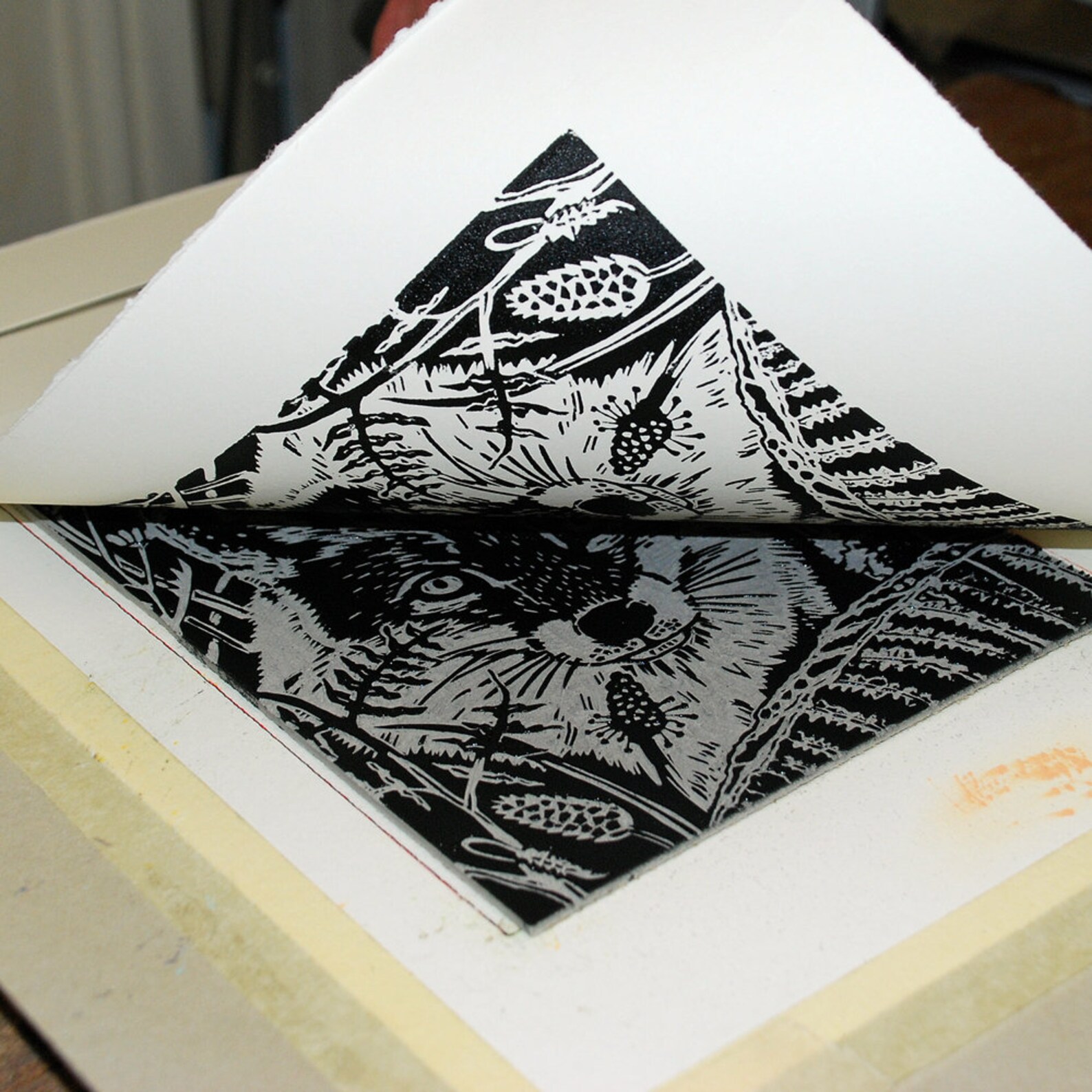 Fox Linocut Print, Midsummer Fox Limited Edition Linocut Print - Etsy