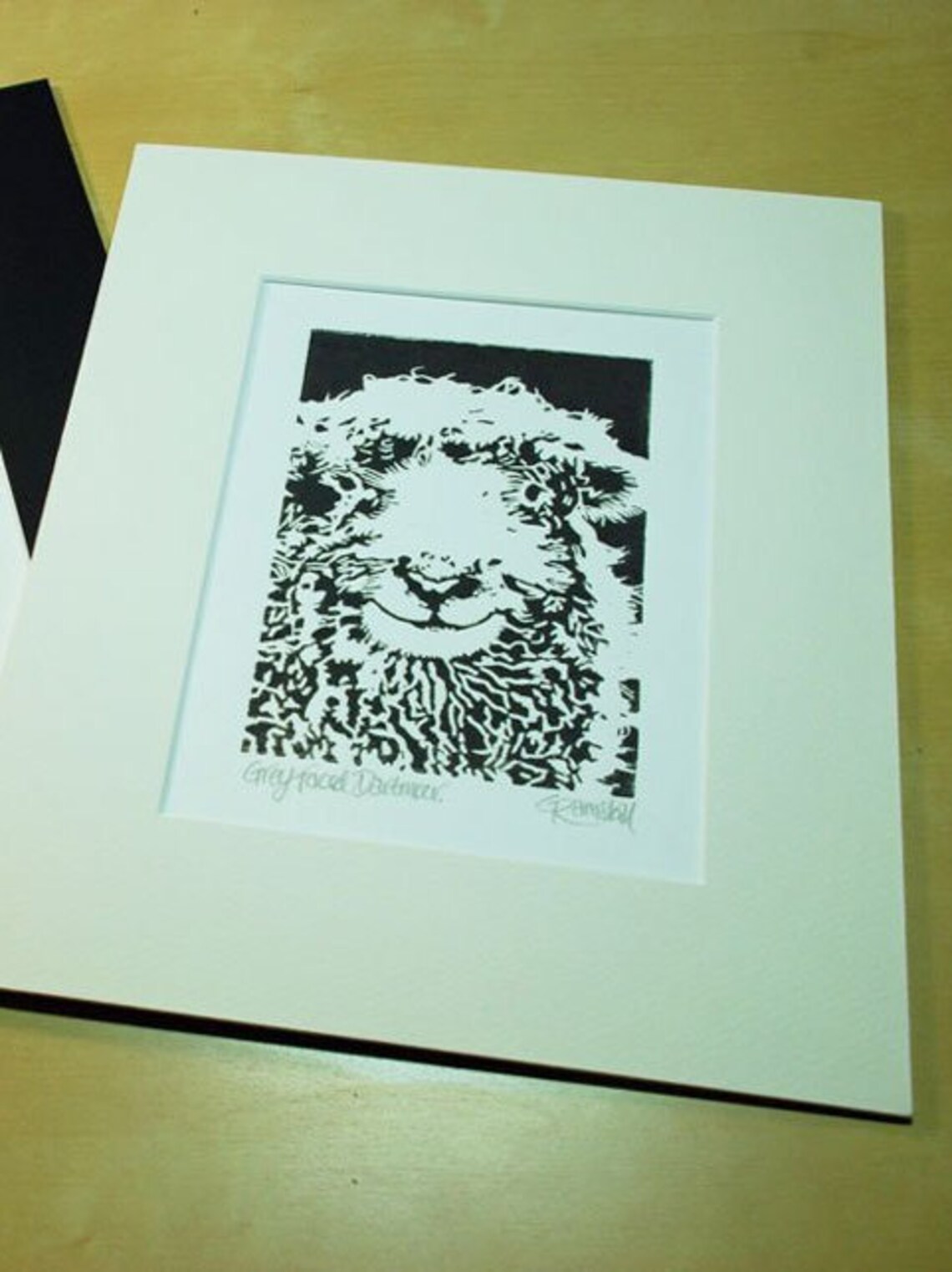 Sheep Art Print Dartmoor Sheep Linocut Original Hand-pulled - Etsy UK