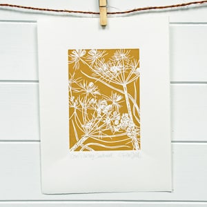 Cow Parsley, Cow Parsley Print, Cow Parsley Linocut Print - Etsy UK