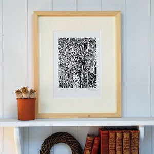 Hare Art Print Original Hand-pulled Linocut Print - Etsy