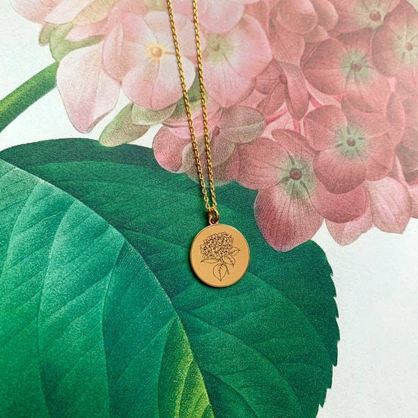 Hydrangea Necklace - Etsy