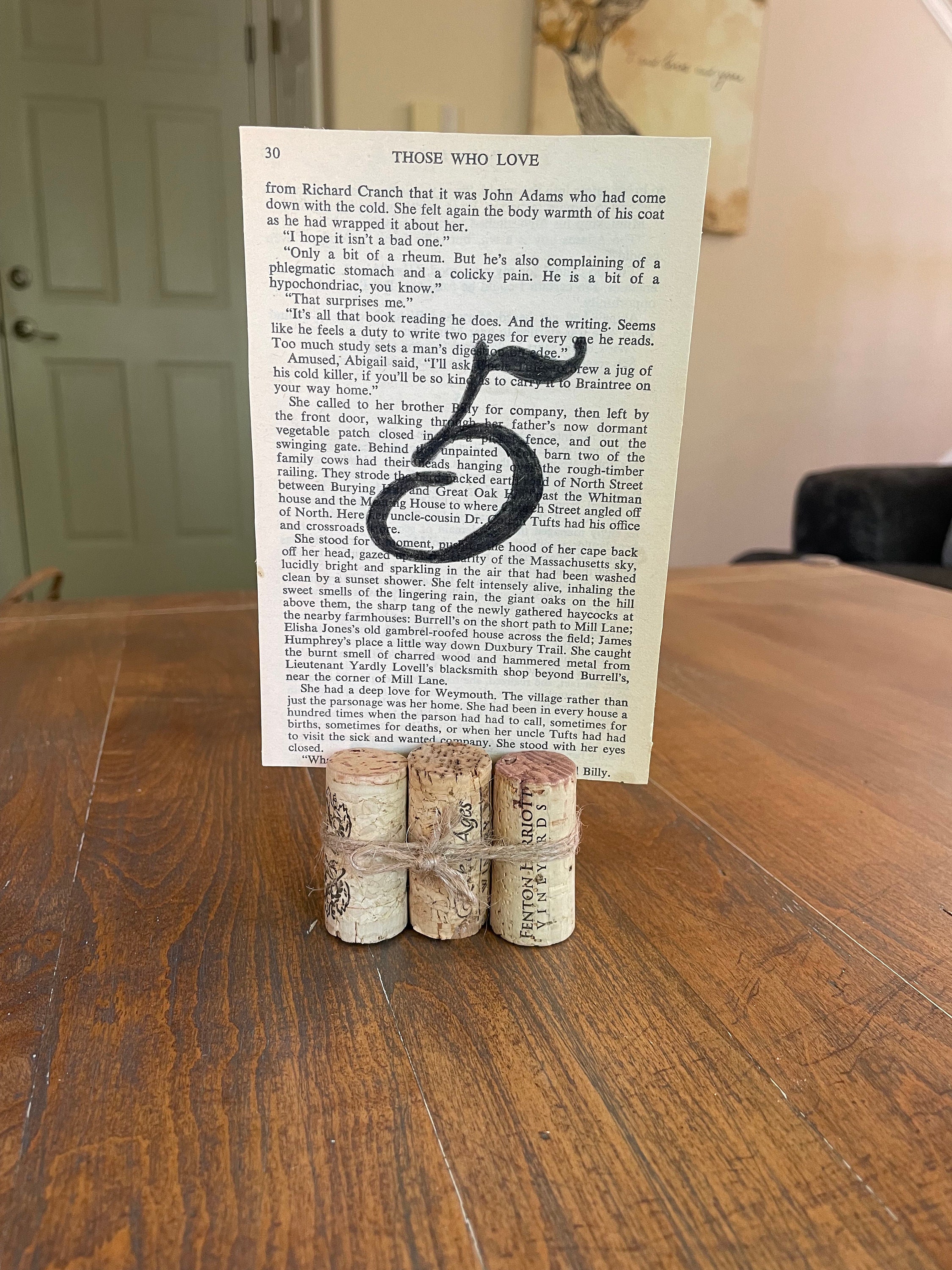 CUSTOM Book Page Table Numbers for Weddings and Events - Etsy