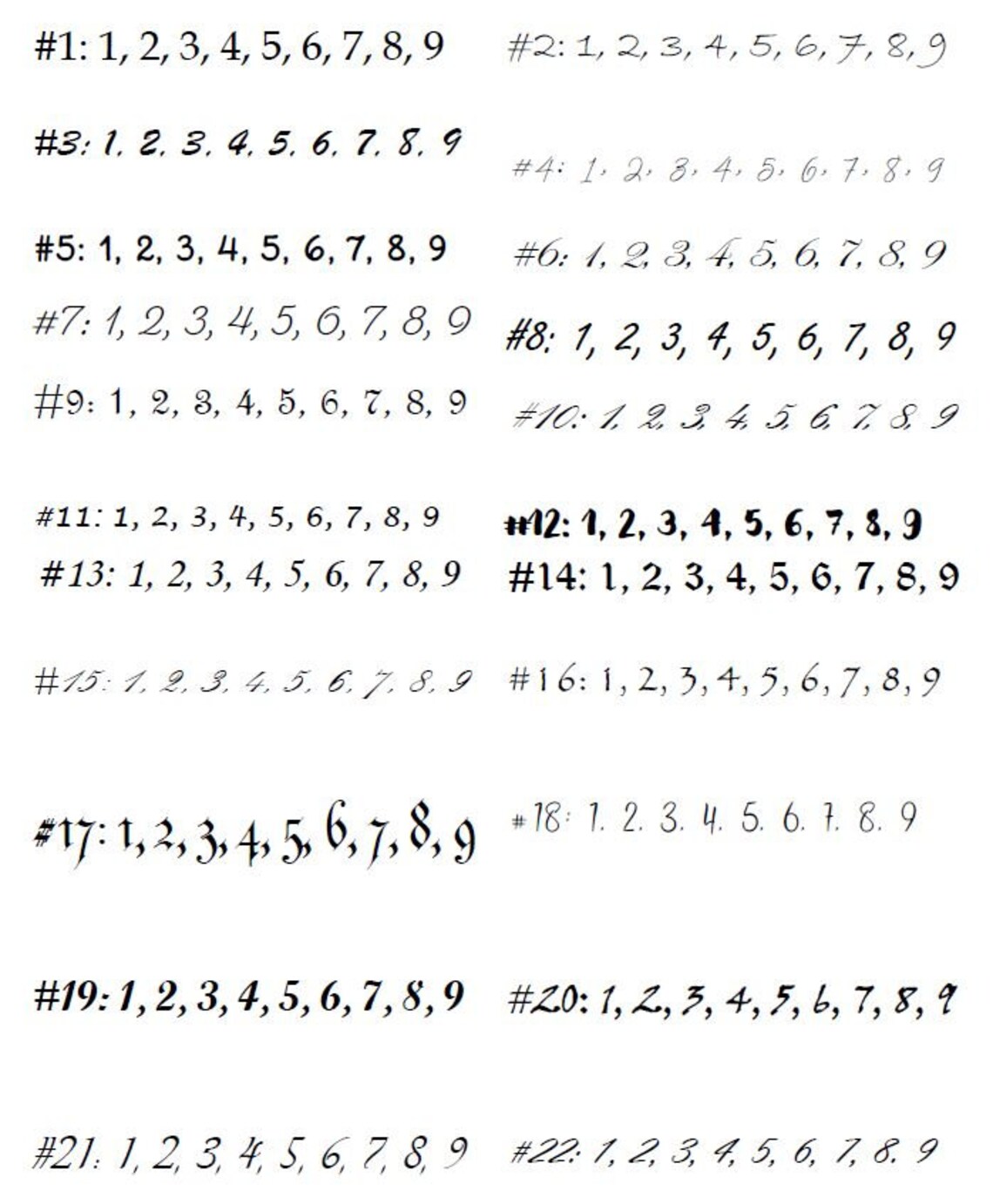 CUSTOM Book Page Table Numbers for Weddings and Events - Etsy