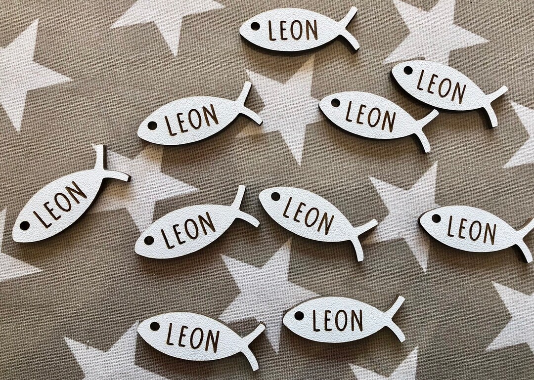 Guest Gift Fish Baptism, Communion, Confirmation Wood Engraved 10 ...