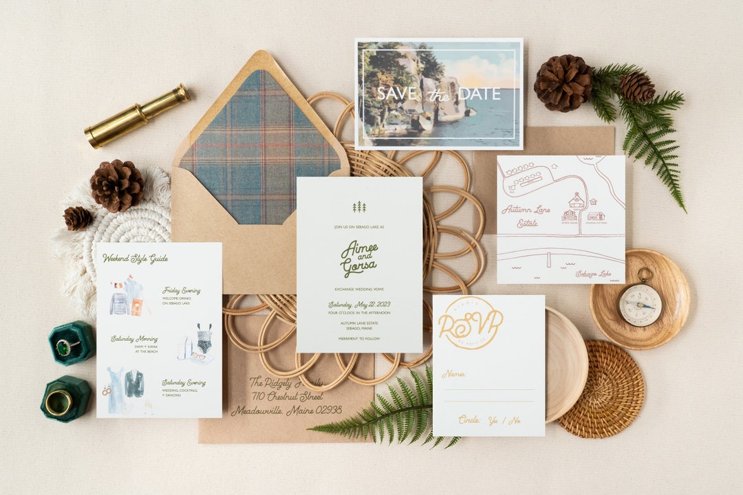 Summer Camp Wedding Invitations / Summer Camp Wedding Suite / New ...
