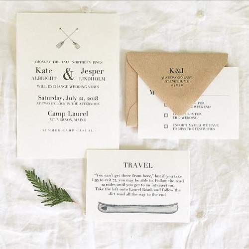 Summer Camp Wedding Invitations / Summer Camp Wedding Suite / - Etsy