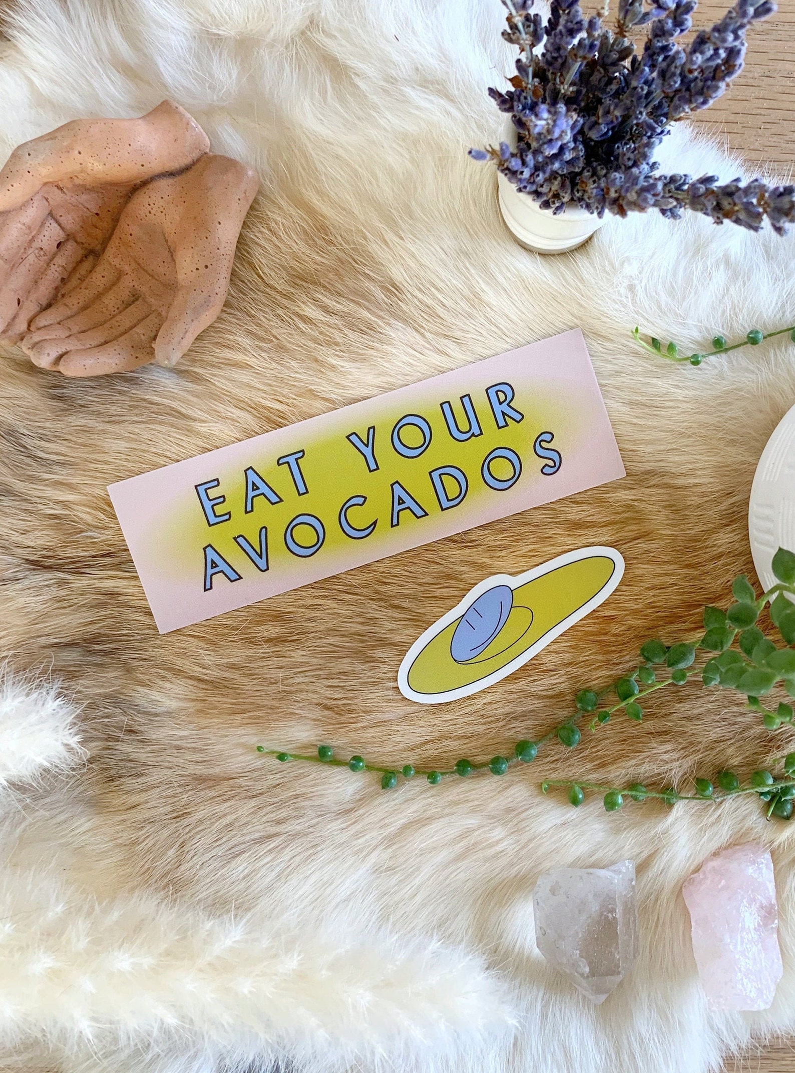Smiley Avocado Sticker - Etsy