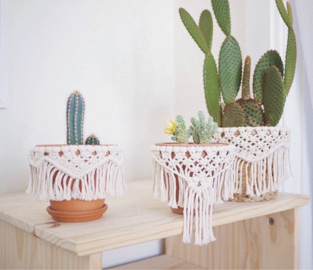 Arden / Macrame Planter Wrap / Macrame Home Decor / Macrame Pot Wraps ...