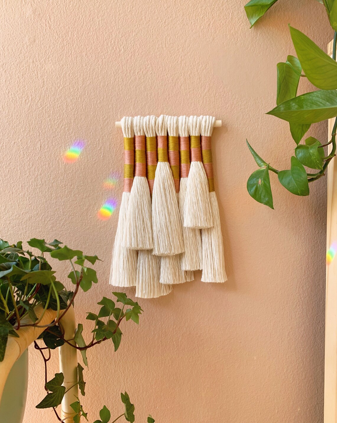 Checkered Mini Juniper / Macrame Wall Hanging | Etsy