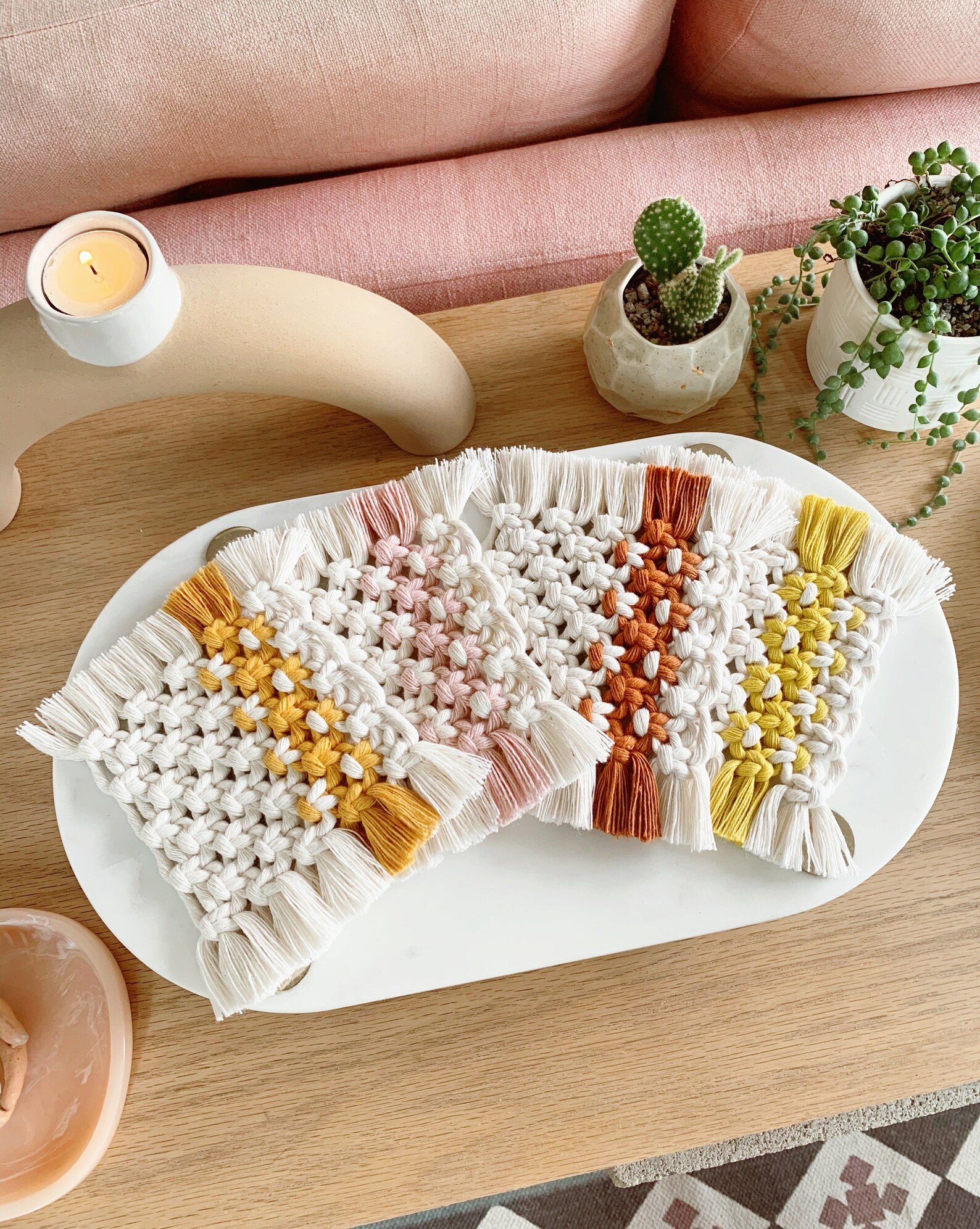 Macrame Coasters | Etsy