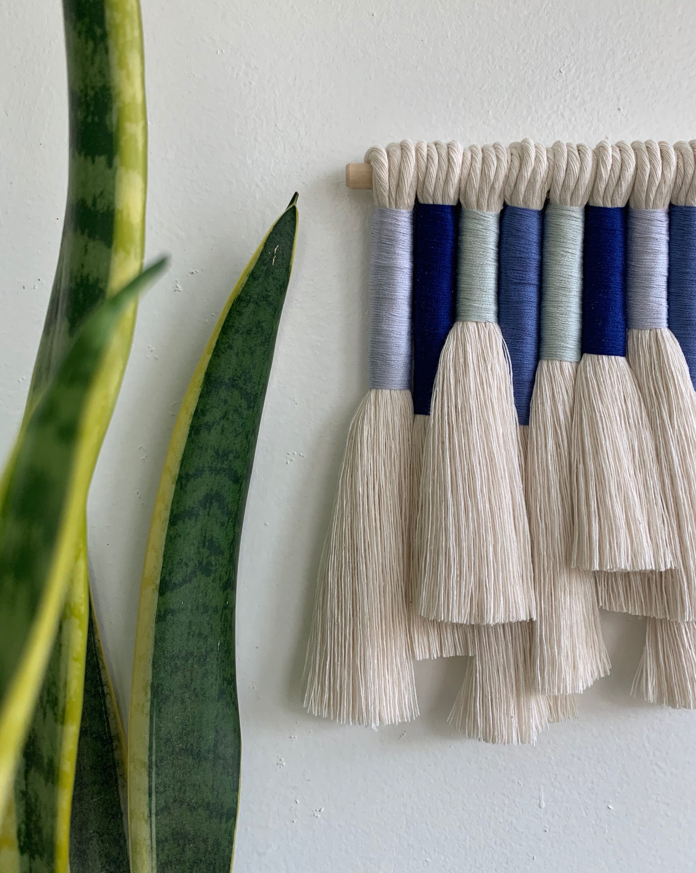 Mini juniper / macrame wall hanging | Etsy