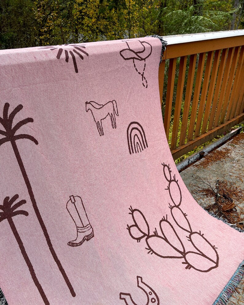 Woven Throw Blanket / Out West - Etsy