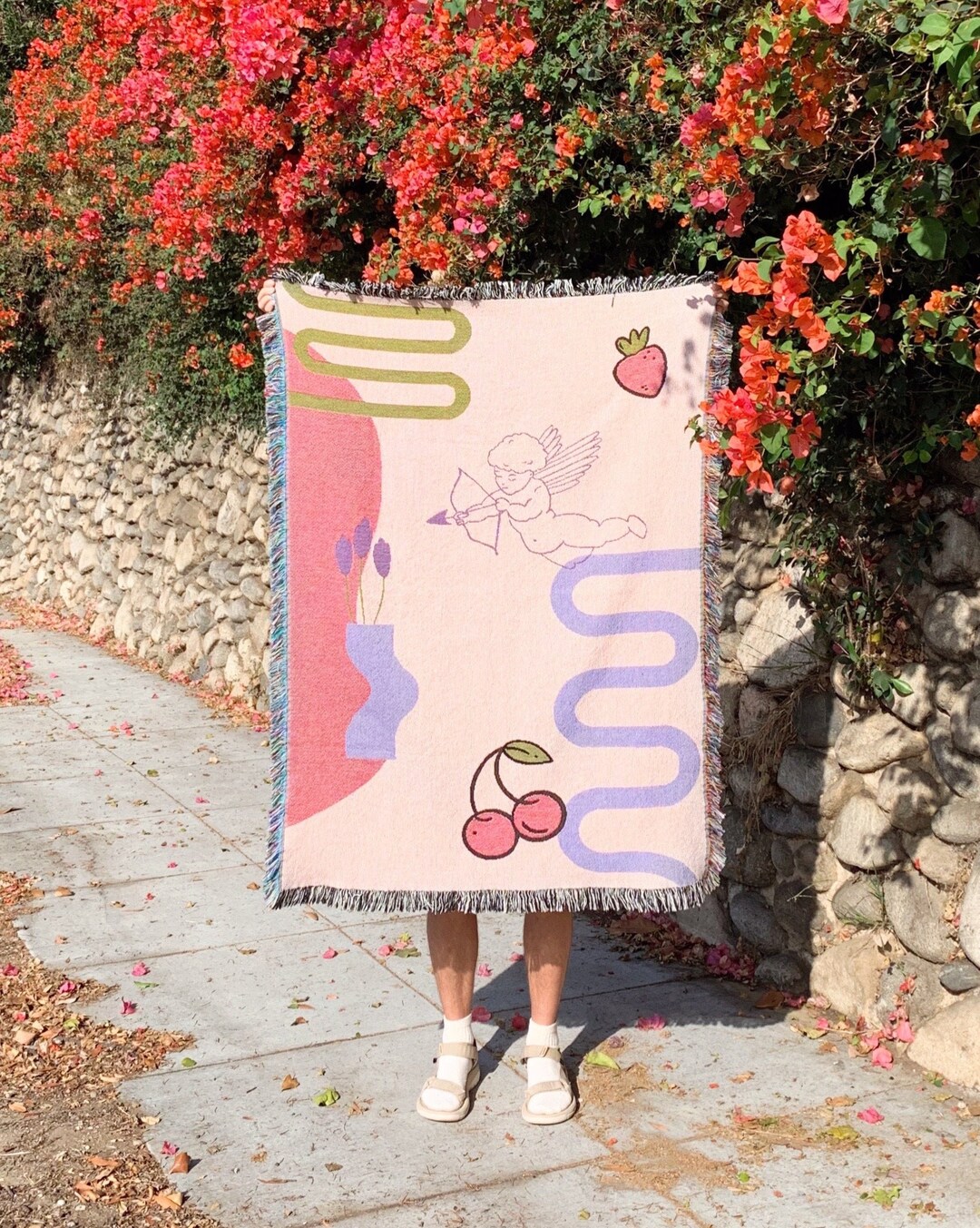 Woven Throw Blanket / Mini Throw Blanket / Wild Child - Etsy