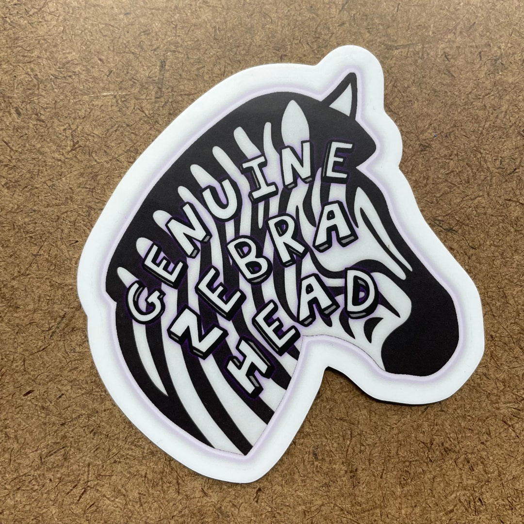 Genuine Zebra Head - Die Cut Sticker - Etsy