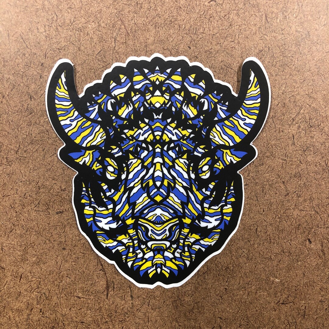 Warpath Buffalo Themed Die Cut Sticker - Etsy