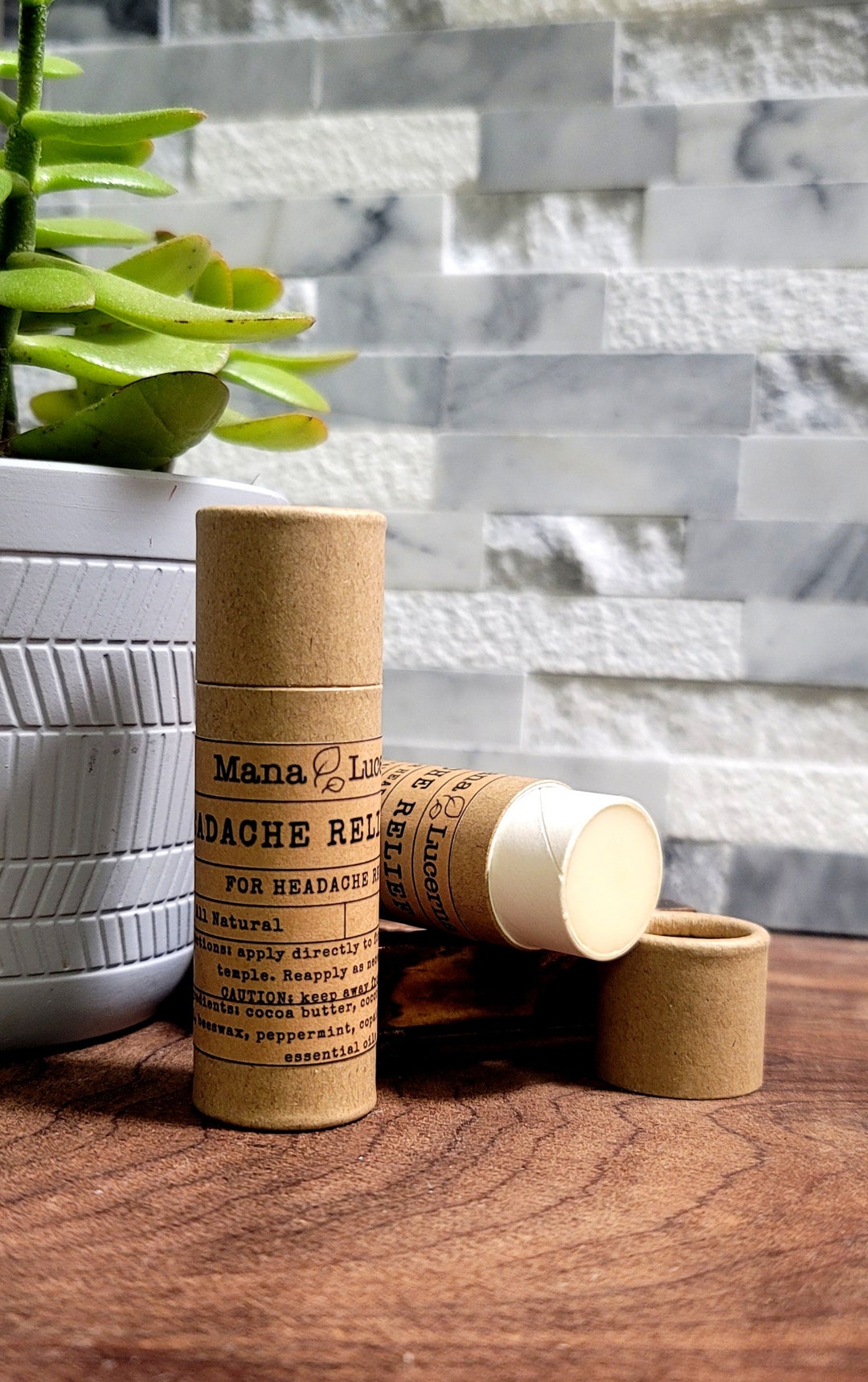 Headache Relief Lotion Stick, All Natural Moisturizer, Skin Care Gifts ...
