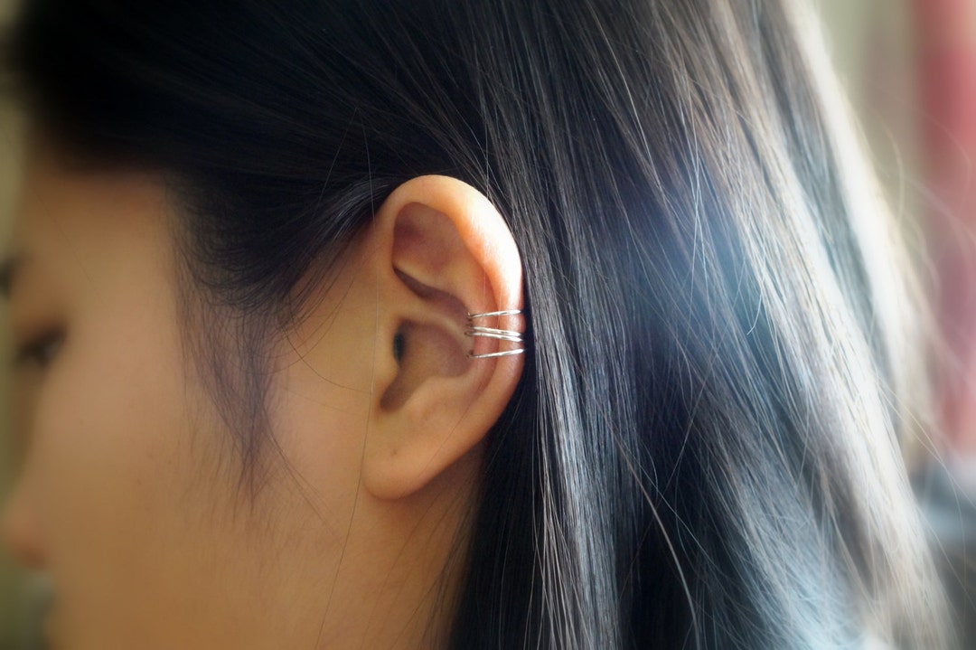14)no Piercing Double Diagonal Ear Cuff.14k Gold Filled, 14k Gold ...