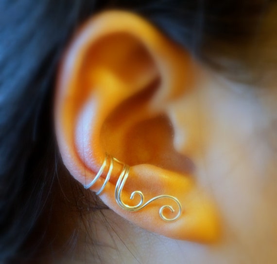 32no Piercing Double Spiral Ear Cuffsterling Silver - Etsy