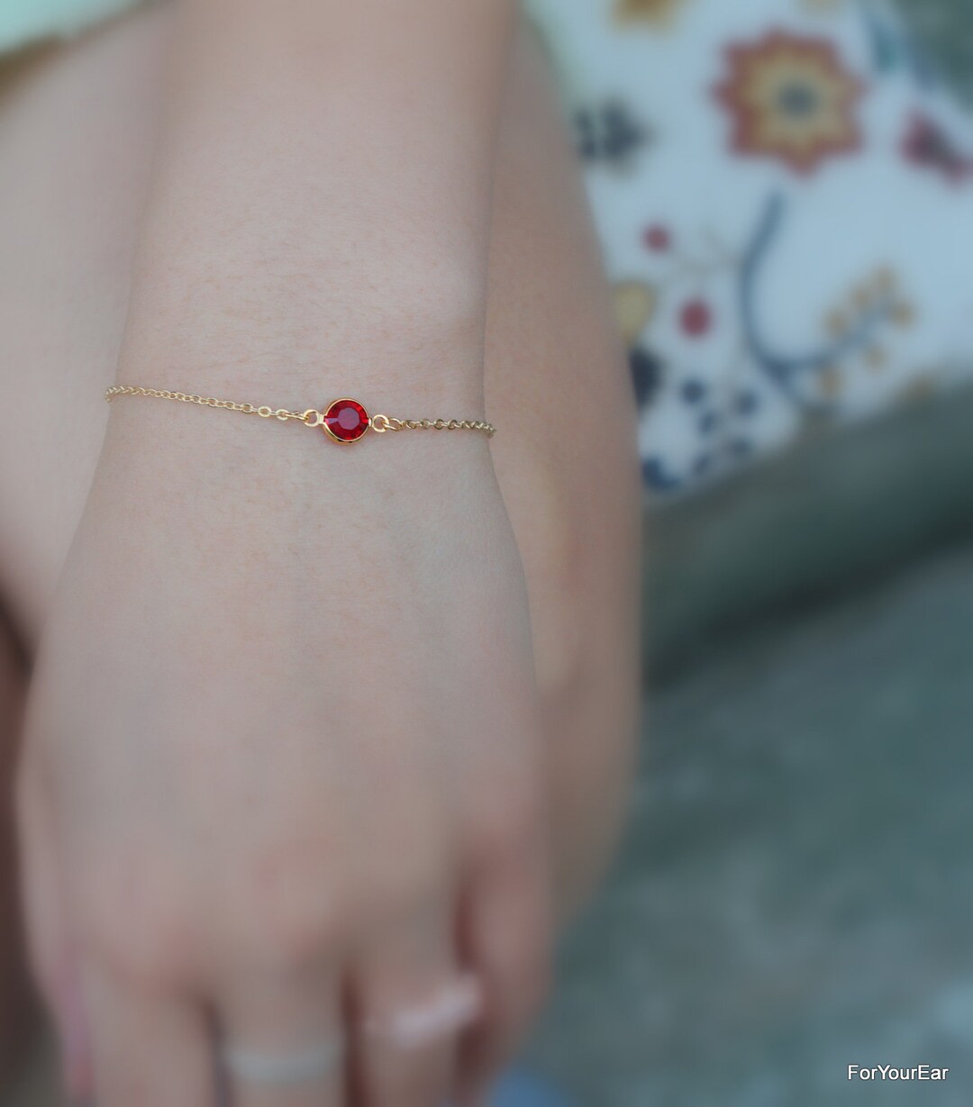 199)swarovski Birthstone Charm Bracelet. Birthday Gift. Bridesmaid Gift ...