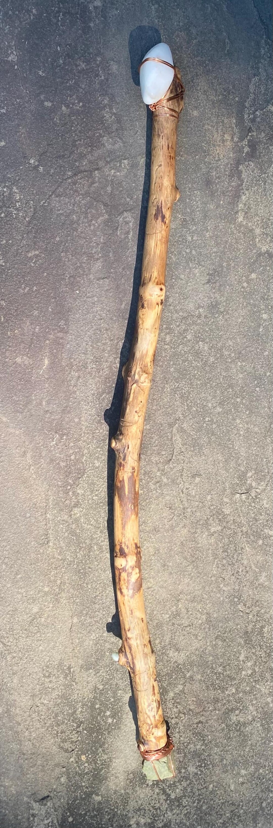 Ceremonial Scepter Handmade Wood Quartz Epidote Prehnite Copper Magic ...