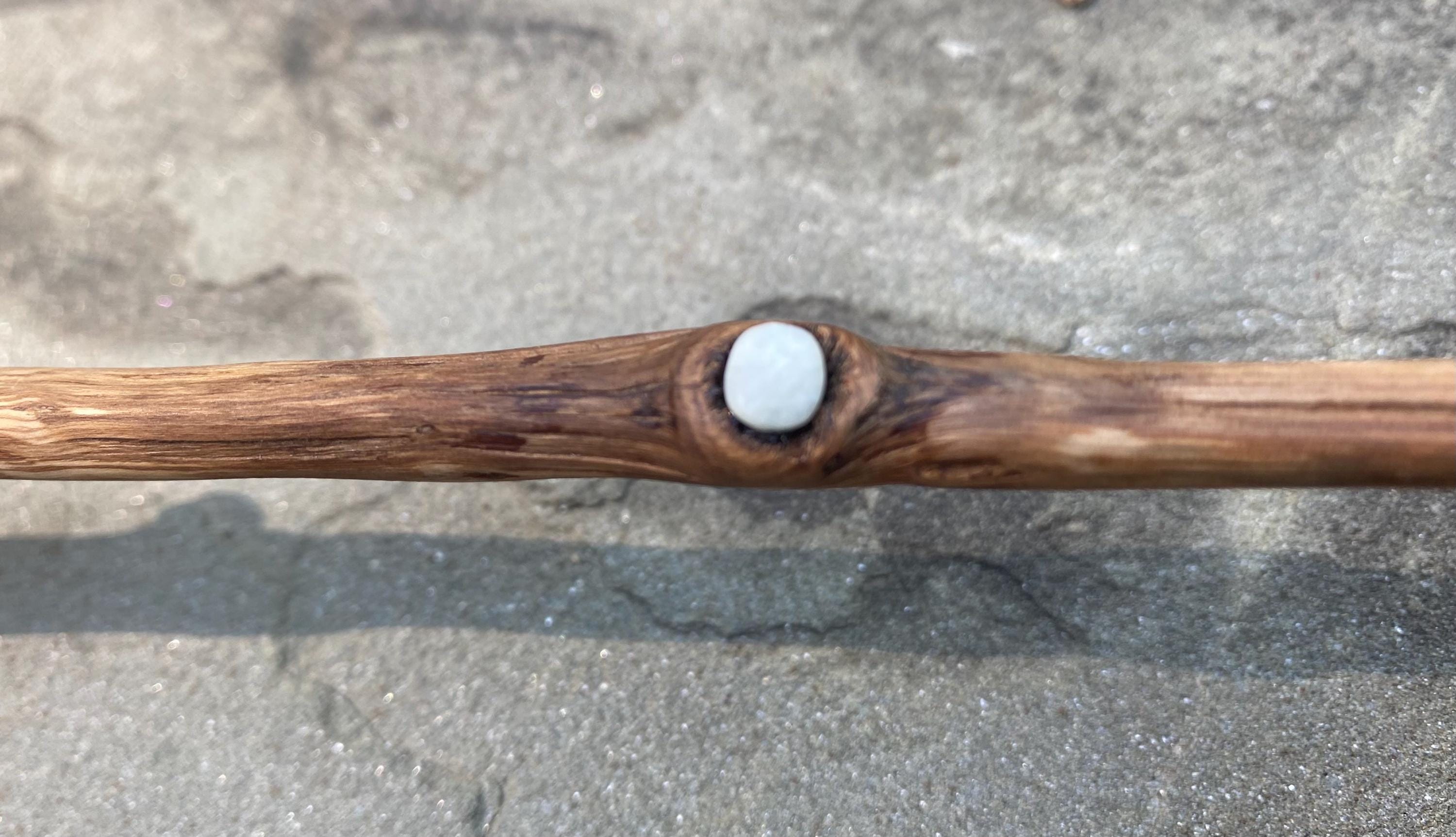 Ceremonial Shaman Energy Wand Handmade Wood Oak Quartz Prehnite Copper ...