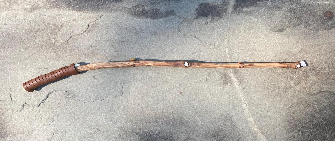 Ceremonial Shaman Energy Wand Handmade Wood Oak Quartz Prehnite Copper ...