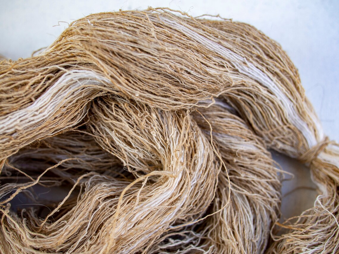 Natural Linen Yarn Loom Wrap Twisted Hang Fancy Linen Yarn - Etsy