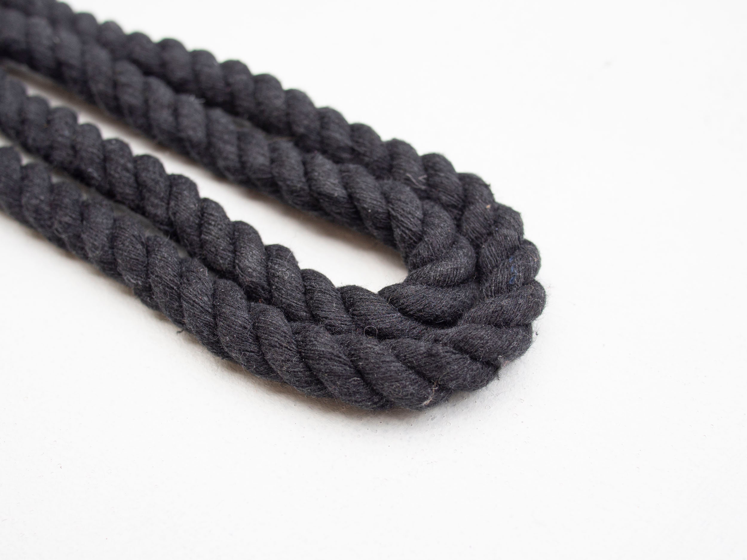 10 mm Twisted cotton rope Black cotton rope | Etsy
