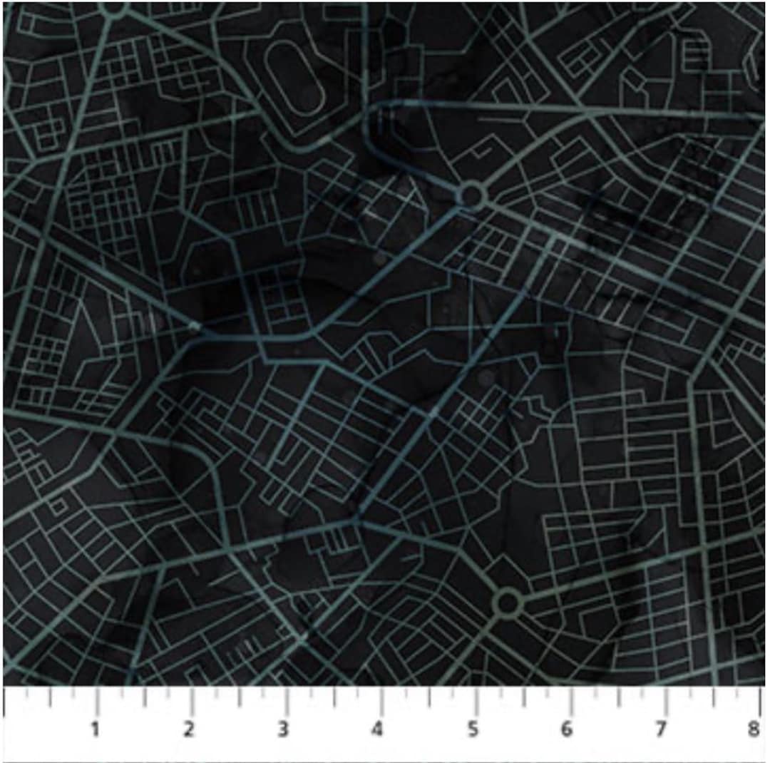 Street Map, Black - Etsy