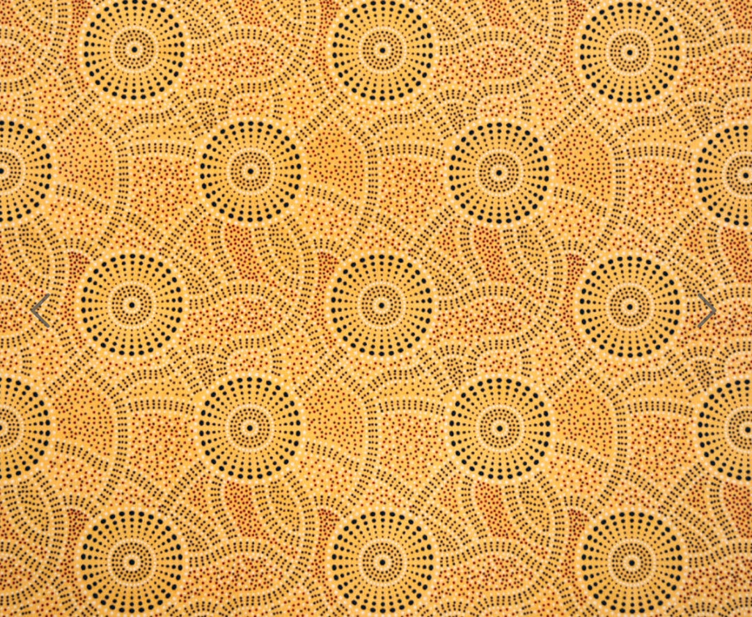 Kangaroo Path Yellow, an Authentic Aboriginal Fabric - Etsy