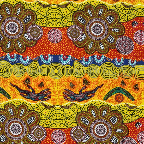 Green Aboriginal Fabric - Etsy