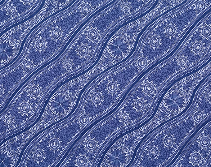 Home Country, Blue, an Authentic Aboriginal Fabric - Etsy