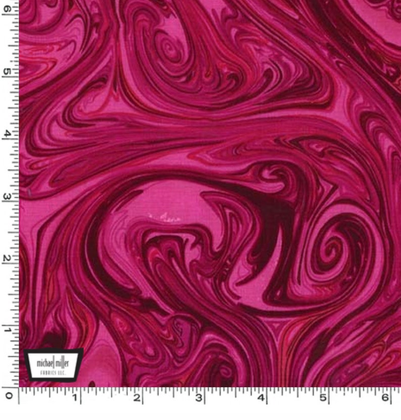 Michael Miller Marble Magenta - Etsy