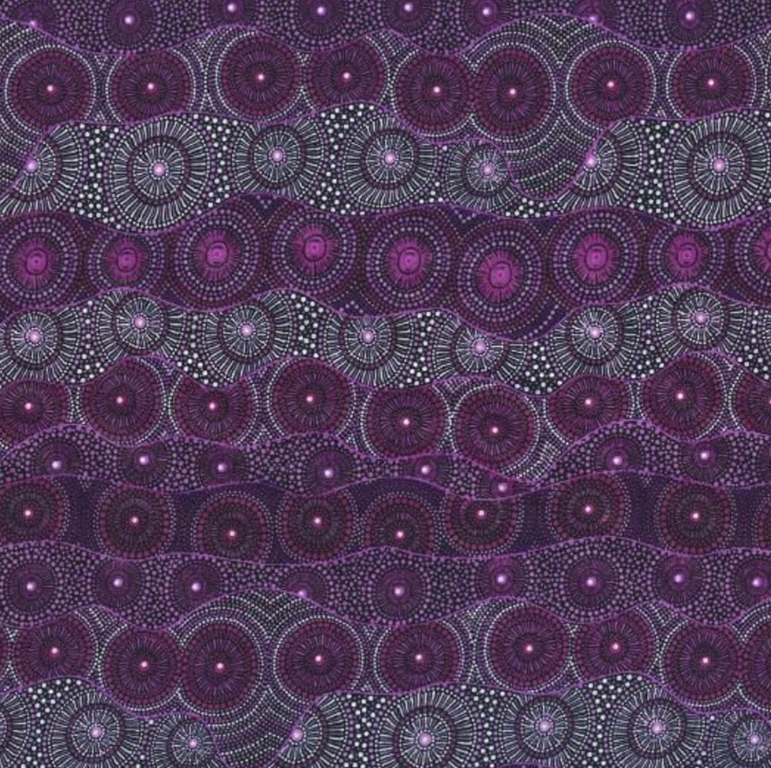 Alpara Seed Purple, an Authentic Aboriginal Fabric - Etsy