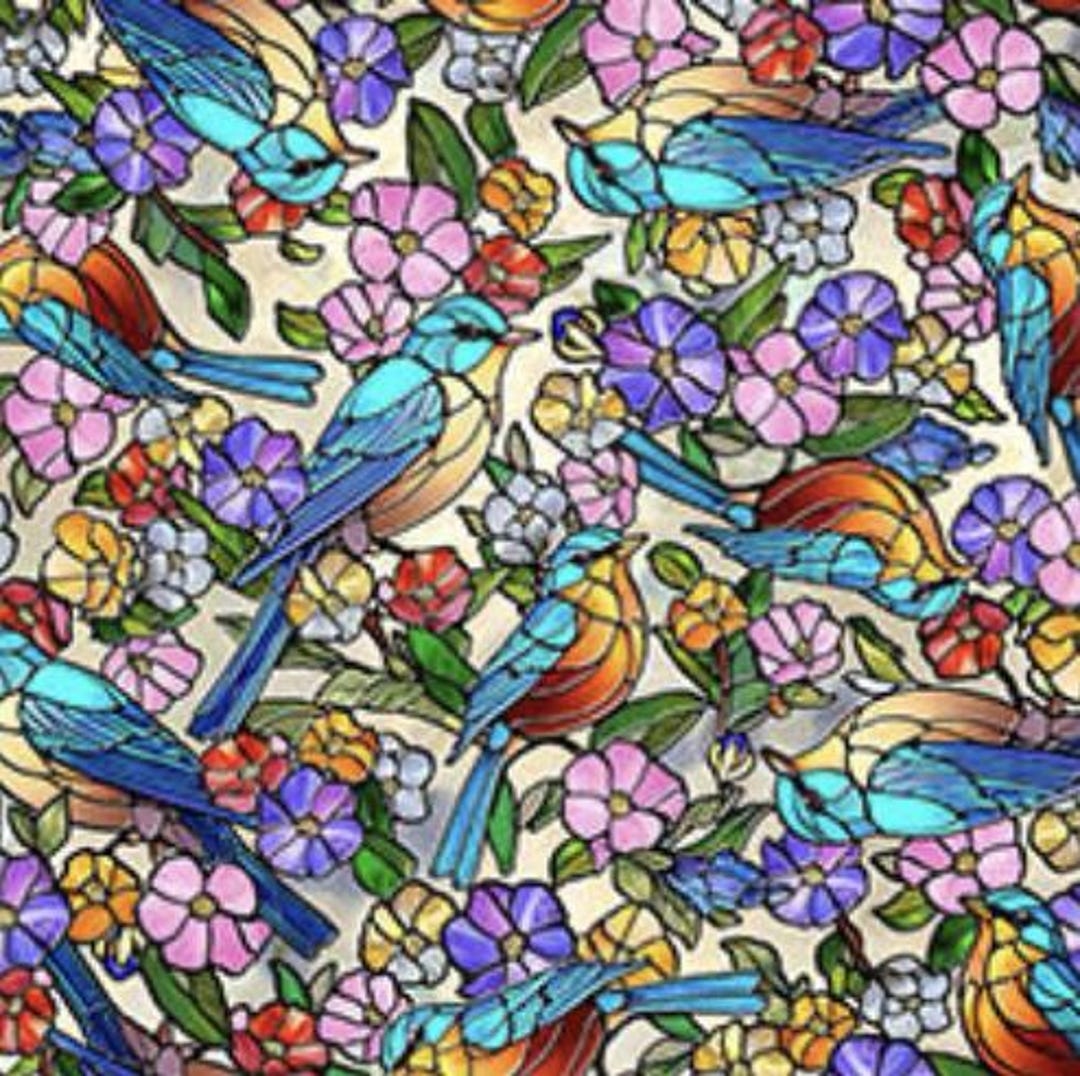 Sunlit Birds, Tossed Glass - Etsy