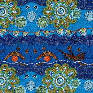 Home Country Blue an Authentic Aboriginal Fabric | Etsy