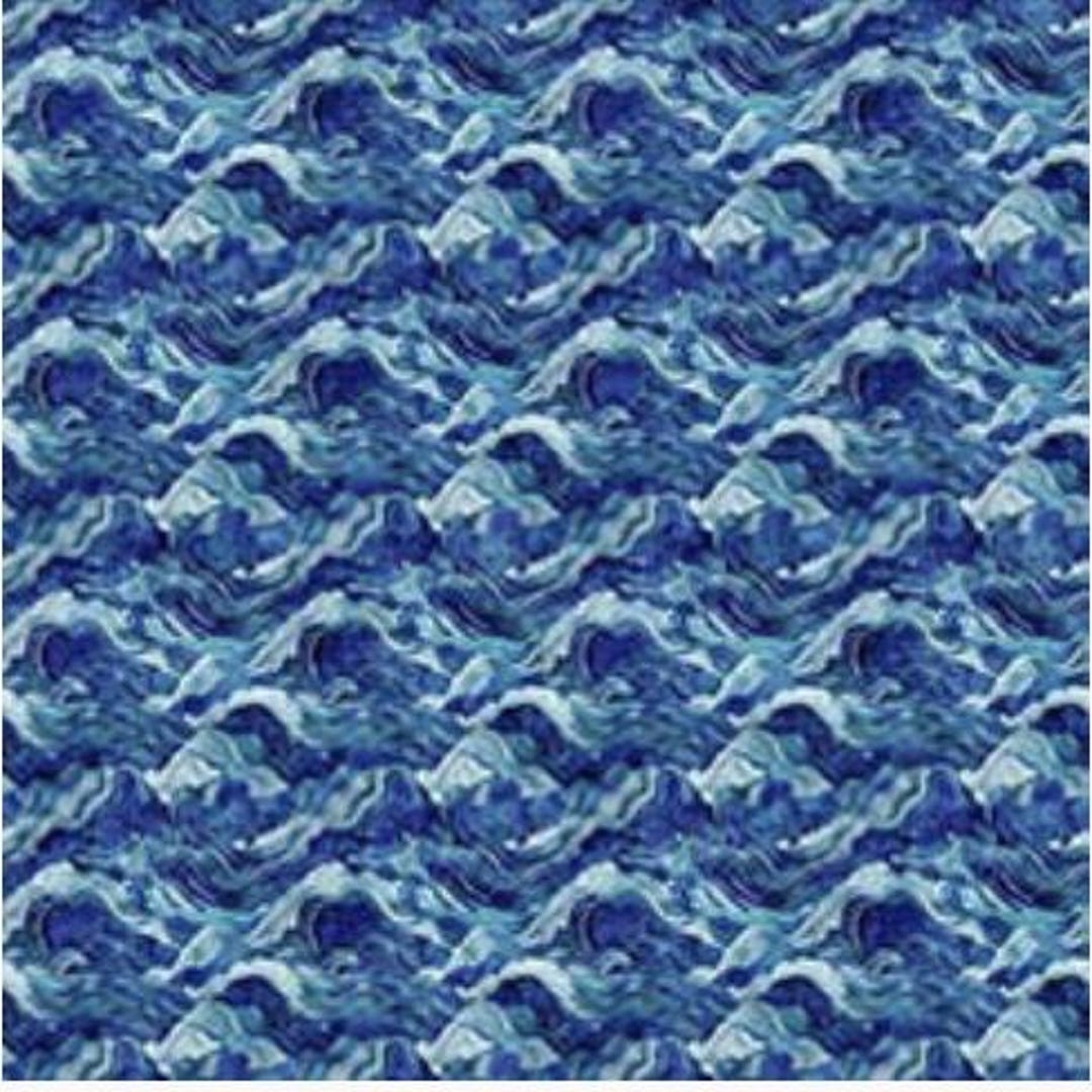Atlantis Waves, Ocean Blue - Etsy