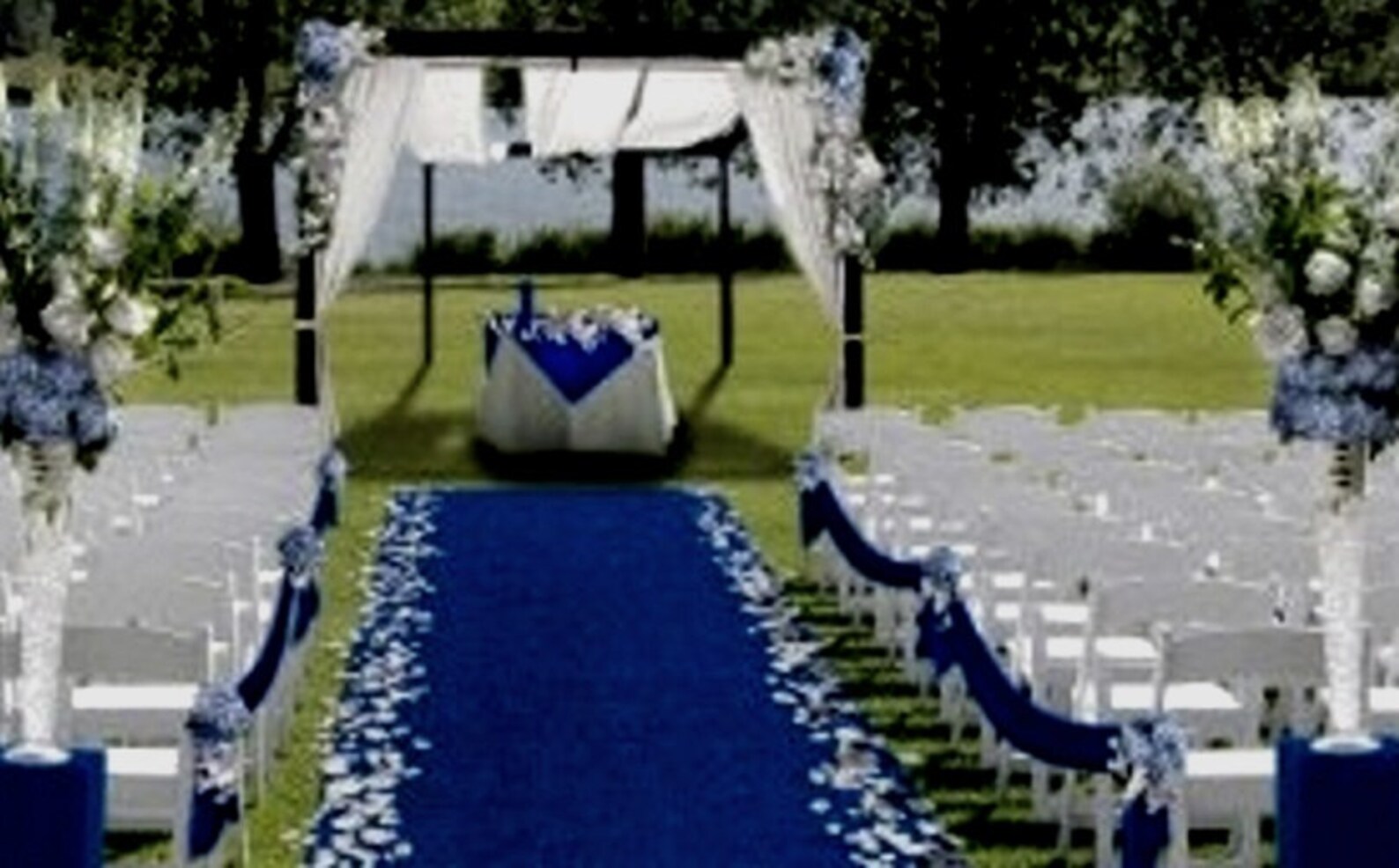 Royal Blue Aisle & Event Runner ~ 100 Ft L X 38 in W Puncture Resistant ...