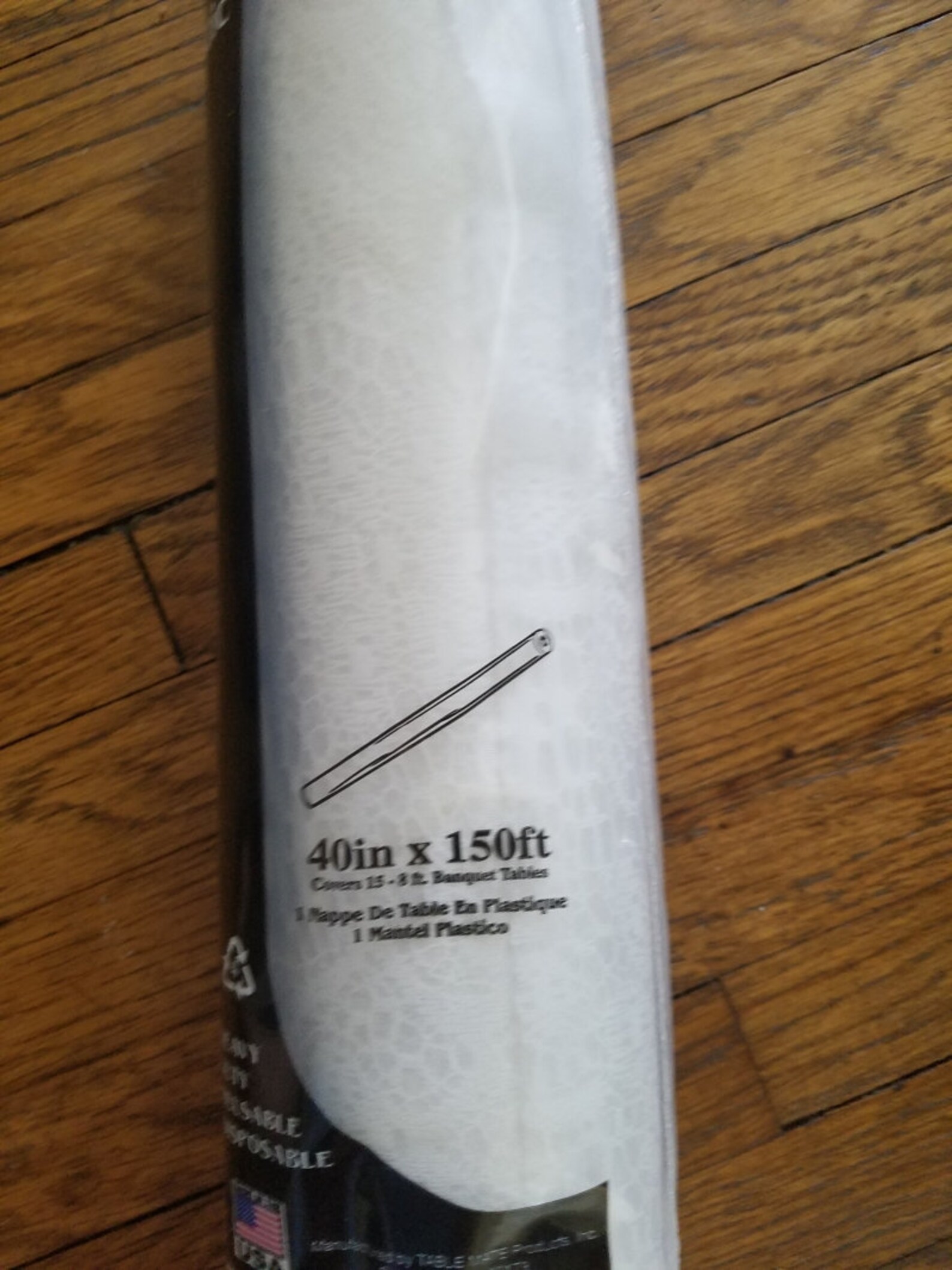 Lace Look Banquet Roll Table Cover ~ Plastic Tablecloth Overlay ~2 ...