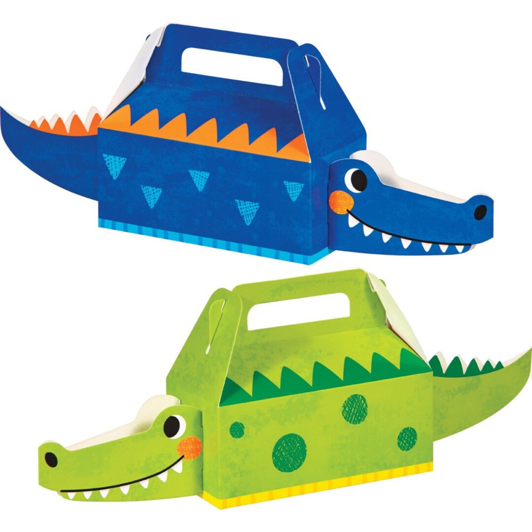 Pack of 24 Alligator 12 In. Favor Boxes Birthday School Favors Treat ...