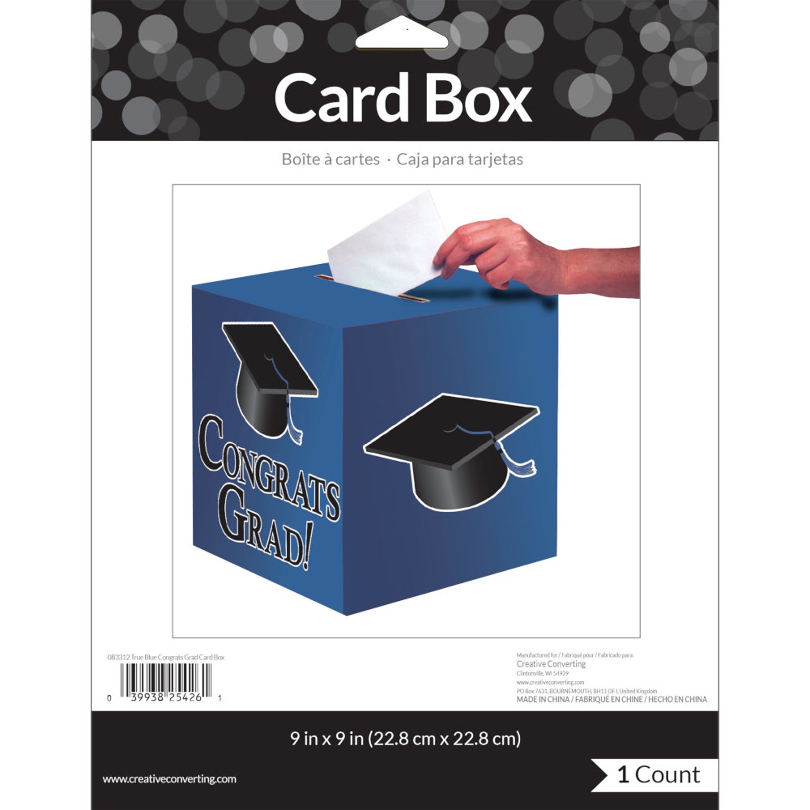 BLUE Graduation 9 In. Card & Money Drop Box Congrats Grad - Etsy