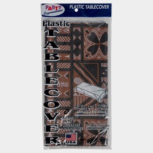 One Dozen (12) Hawaiian Tapa Print Plastic Tablecloths Table Covers ...
