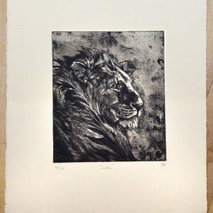 Lion Etching - Etsy