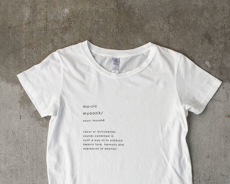 Music Definition Tee Kult Designs-white Alternative Apparel-music ...