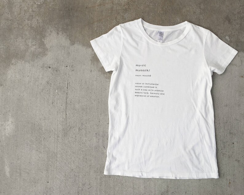 Music Definition Tee Kult Designs-white Alternative Apparel-music ...