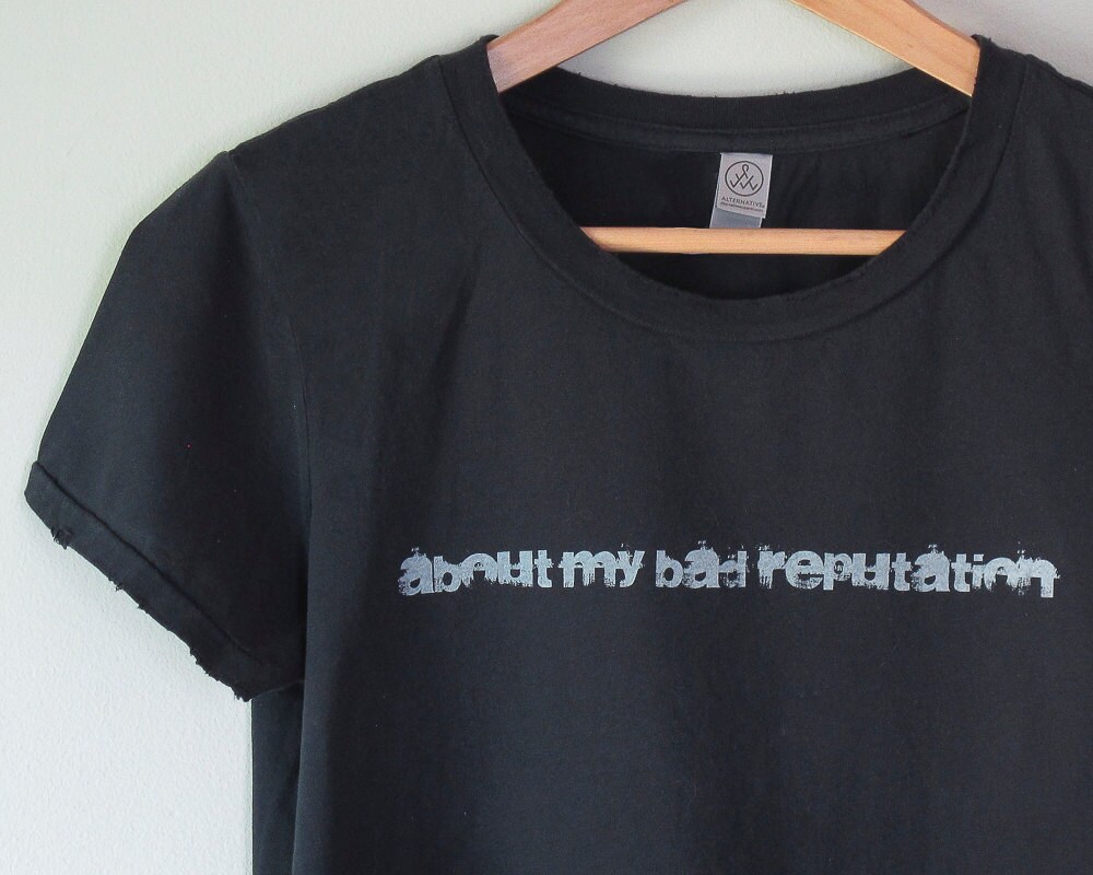 Women's Bad Reputation Tee- Kult Designs-black Alternative Apparel Gift ...