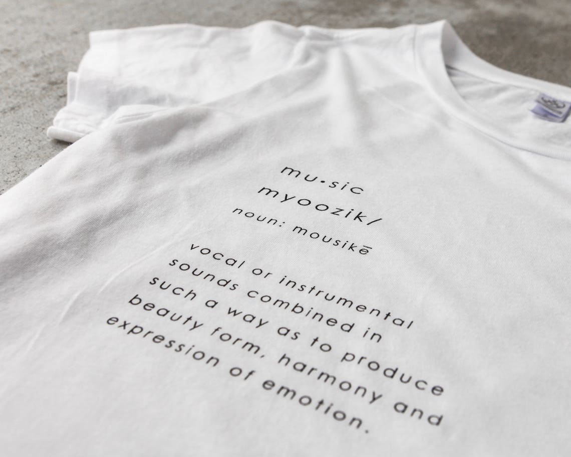Music Definition Tee- Kult Designs-white Alternative Apparel-music ...